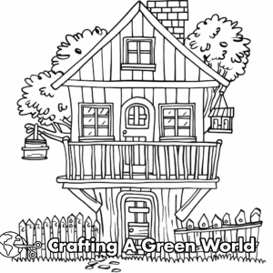 Tree House Coloring Pages - Free & Printable!