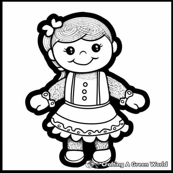 Gingerbread Girl Coloring Pages - Free & Printable!
