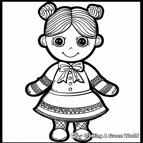 Gingerbread Girl Coloring Pages - Free & Printable!