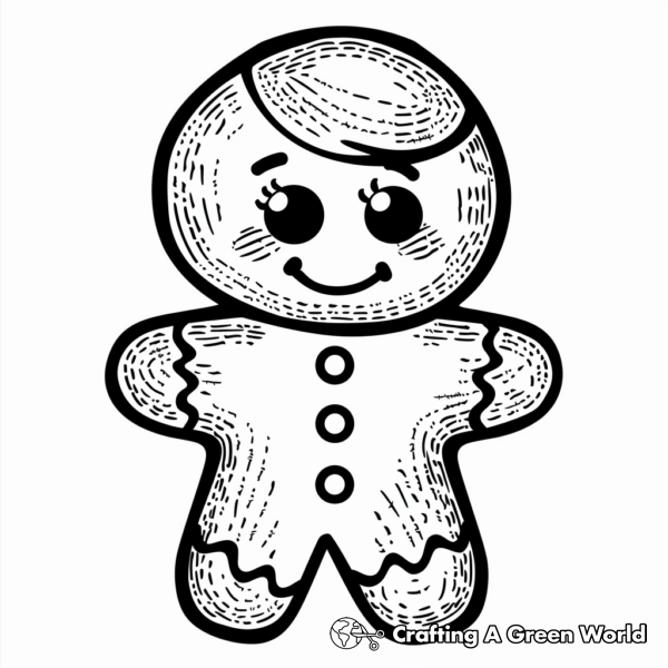 Gingerbread Girl Coloring Pages - Free & Printable!
