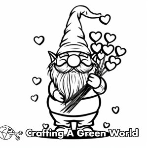 Valentine's Day Gnome Coloring Pages - Free & Printable!
