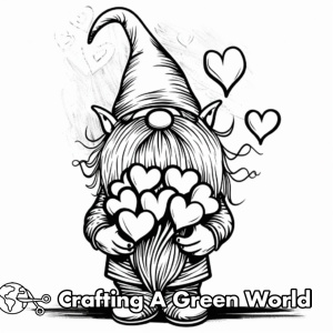 Valentine's Day Gnome Coloring Pages - Free & Printable!