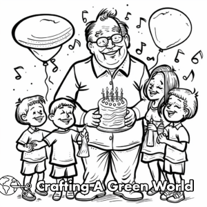 Happy Birthday Grandpa Coloring Pages - Free & Printable!