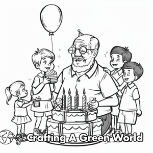 Happy Birthday Grandpa Coloring Pages - Free & Printable!