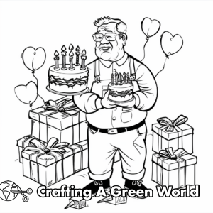Happy Birthday Grandpa Coloring Pages - Free & Printable!