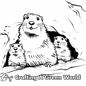 Ground Hog Coloring Pages - Free & Printable!