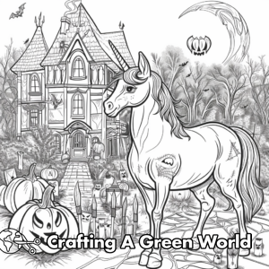 Halloween Unicorn Coloring Pages - Free & Printable!