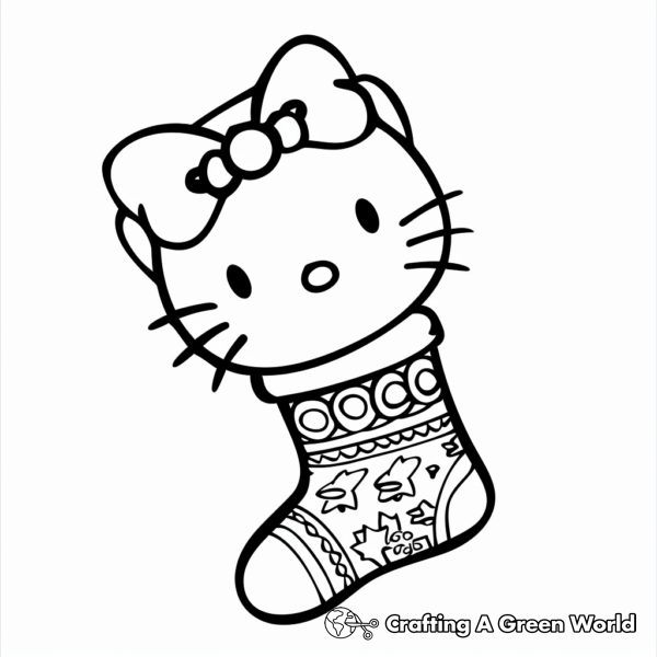Hello Kitty Christmas Coloring Pages - Free & Printable!
