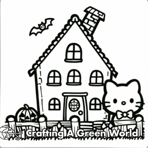 Halloween Hello Kitty Coloring Pages - Free & Printable!