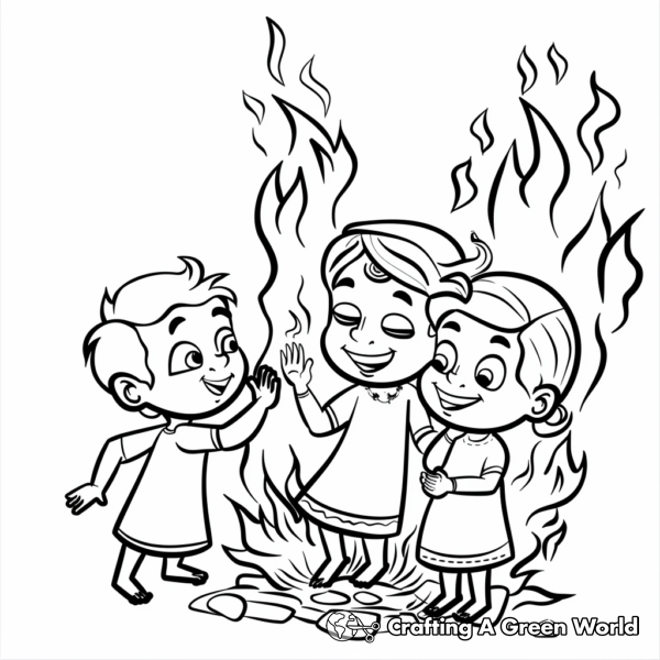 Coloring Dahan Holika Printable Kids Holi Resources Festival Pages ...