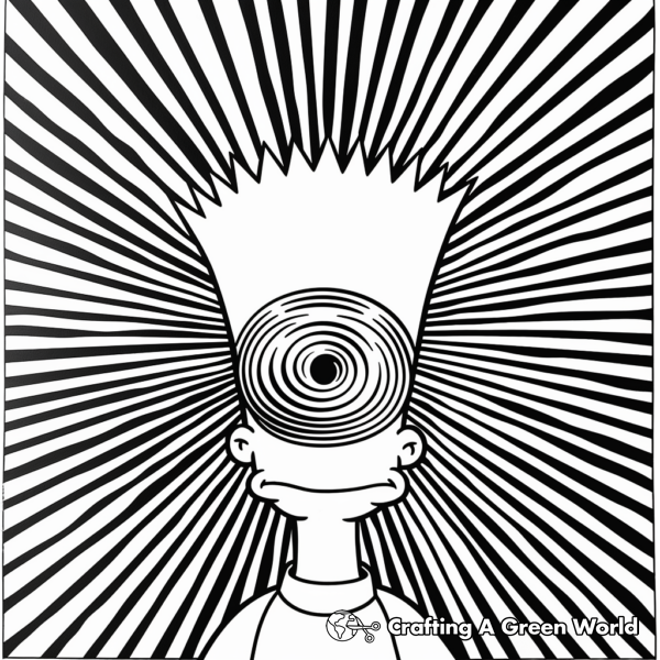 Trippy Bart Simpson Coloring Pages - Free & Printable!