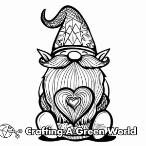 Valentine's Day Gnome Coloring Pages - Free & Printable!