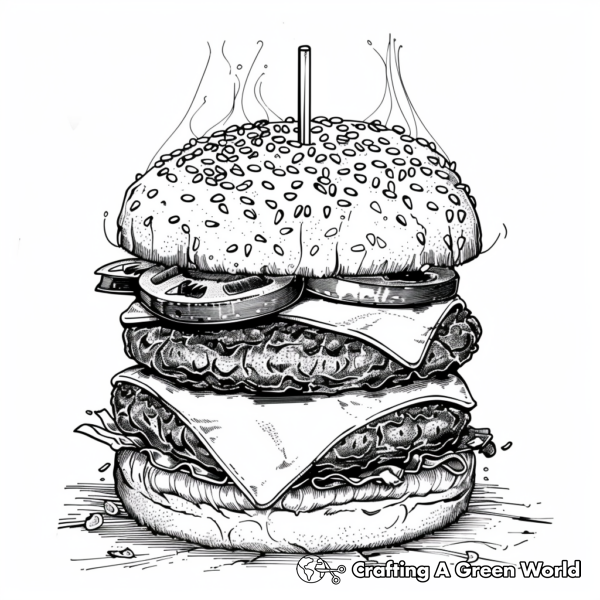 Hamburger Coloring Pages - Free & Printable!