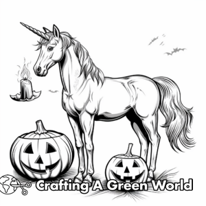Halloween Unicorn Coloring Pages - Free & Printable!