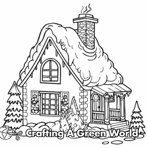 Christmas House Coloring Pages - Free & Printable!