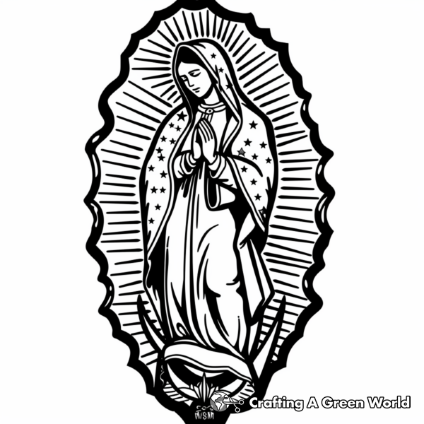 Virgen De Guadalupe Coloring Pages - Free & Printable!
