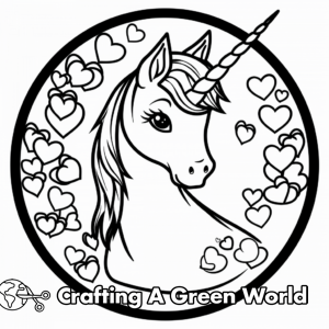 Unicorn Valentine Coloring Pages - Free & Printable!