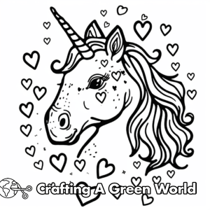 Unicorn Valentine Coloring Pages - Free & Printable!