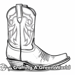 Cowboy Boot Coloring Pages - Free & Printable!