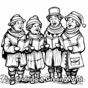 Old-fashioned Christmas Coloring Pages - Free & Printable!