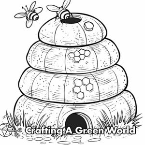 Beehive Coloring Pages - Free & Printable!