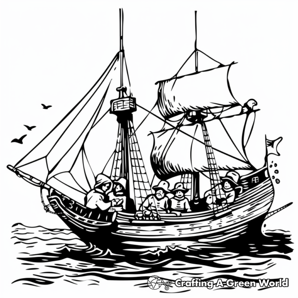 Mayflower Coloring Pages - Free & Printable!