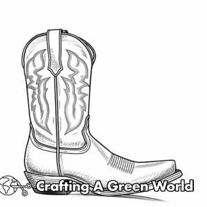 Cowboy Boot Coloring Pages - Free & Printable!