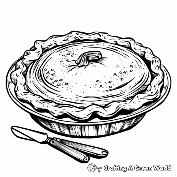 Pumpkin Pie Coloring Pages - Free & Printable!