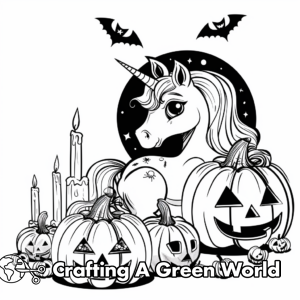 Halloween Unicorn Coloring Pages - Free & Printable!