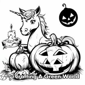 Halloween Unicorn Coloring Pages - Free & Printable!