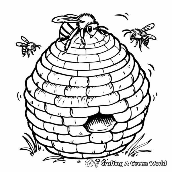Beehive Coloring Pages - Free & Printable!