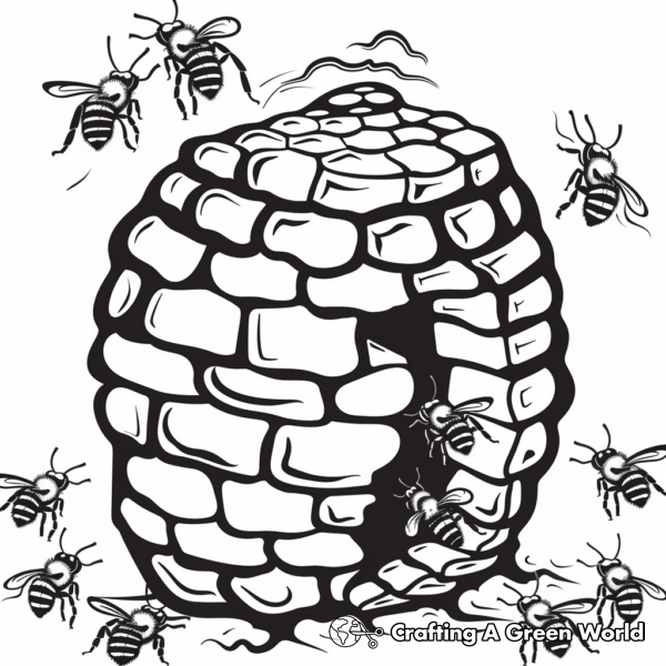 Beehive Coloring Pages - Free & Printable!
