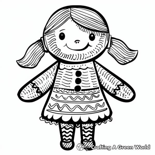 Gingerbread Girl Coloring Pages - Free & Printable!