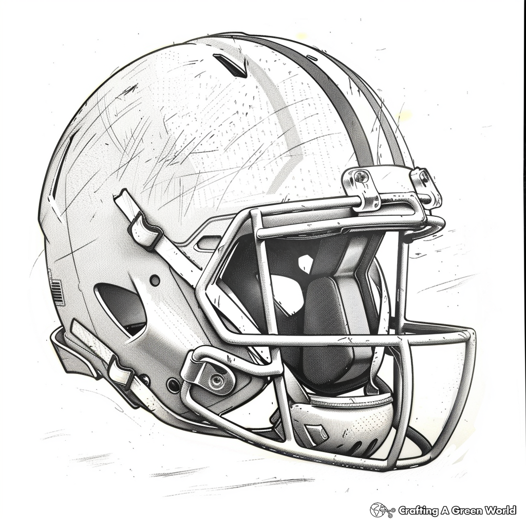 Football Helmet Coloring Pages - Free & Printable!