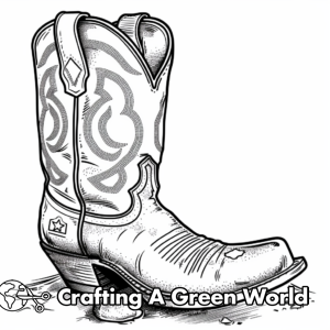 Cowboy Boot Coloring Pages - Free & Printable!