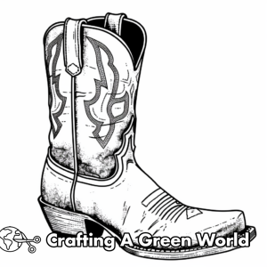 Cowboy Boot Coloring Pages - Free & Printable!