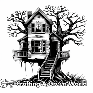 Tree House Coloring Pages - Free & Printable!