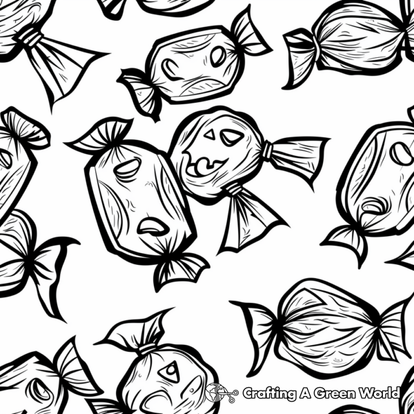 Halloween Candy Coloring Pages - Free & Printable!