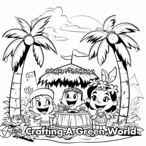 Luau Coloring Pages - Free & Printable!