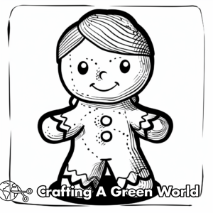 Gingerbread Girl Coloring Pages - Free & Printable!