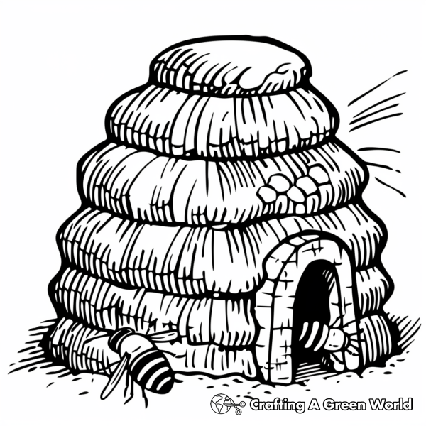 Beehive Coloring Pages - Free & Printable!