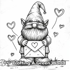 Valentine's Day Gnome Coloring Pages - Free & Printable!