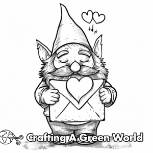 Valentine's Day Gnome Coloring Pages - Free & Printable!