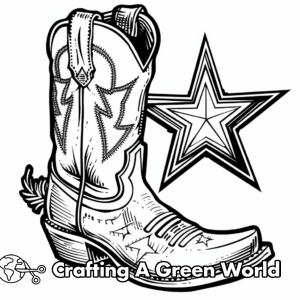Cowboy Boot Coloring Pages - Free & Printable!