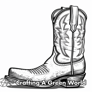 Cowboy Boot Coloring Pages - Free & Printable!
