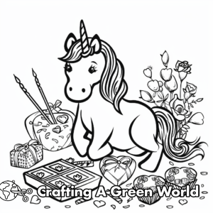 Unicorn Valentine Coloring Pages - Free & Printable!