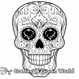 Day Of The Dead Skull Coloring Pages - Free & Printable!