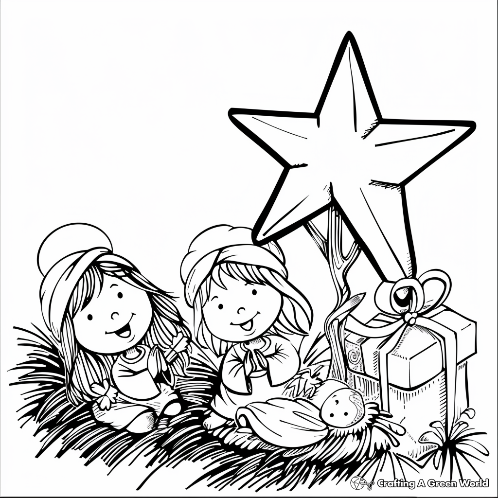 Christmas Star Coloring Pages - Free & Printable!