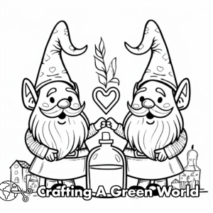 Valentine's Day Gnome Coloring Pages - Free & Printable!