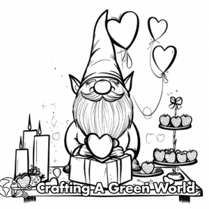 Valentine's Day Gnome Coloring Pages - Free & Printable!